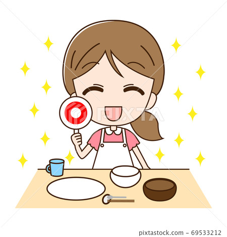 Clean plate and round - Stock Illustration [69533212] - PIXTA