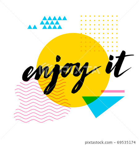 Enjoy it motivational poster in pop-art style... - Stock Illustration ...