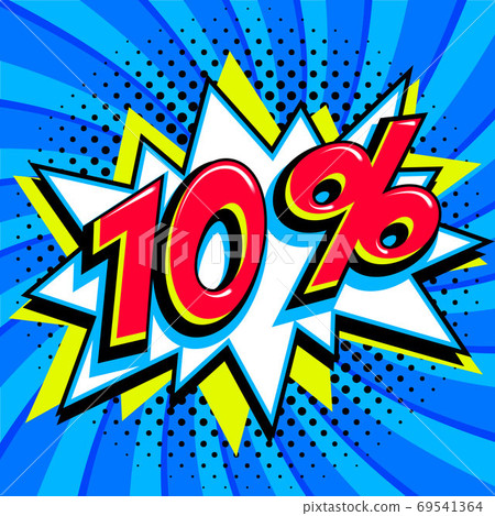 Sale tags collection. 10% ten percent off. Red... - Stock Illustration ...