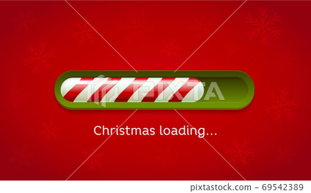 Loading Christmas. Red and green web bar on... - Stock Illustration ...