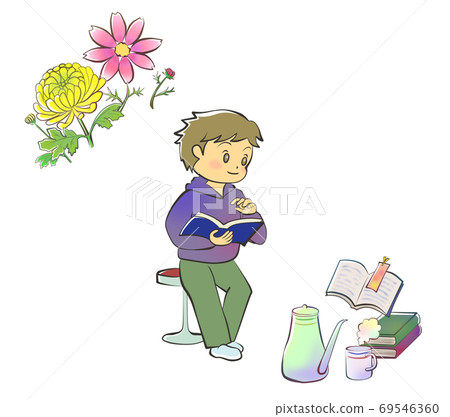 Fall of reading - Stock Illustration [69546360] - PIXTA