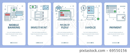 Vector modern thin line flat design finance... - Stock Illustration ...