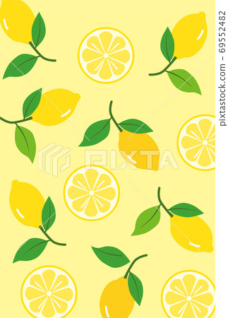 Cute lemon pattern - Stock Illustration [69552482] - PIXTA