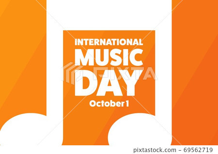 International Music Day. October 1. Holiday... - Stock Illustration ...