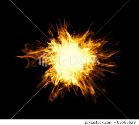 Inferno fireball. Abstract burning sphere with... - Stock Illustration ...