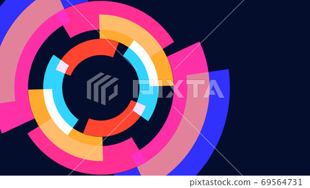 CG circle Multiple overlapping half circles - Stock Illustration ...