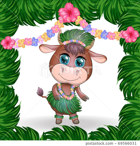 Cute bull character on white background.... - Stock Illustration ...