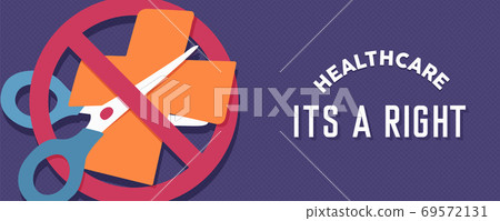 Healthcare right banner for medical help concept - Stock Illustration ...