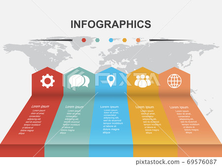 Infographic design template with perspective... - Stock Illustration ...