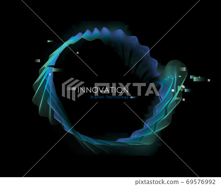 Digital technology concept distorted glitch mesh - Stock Illustration ...