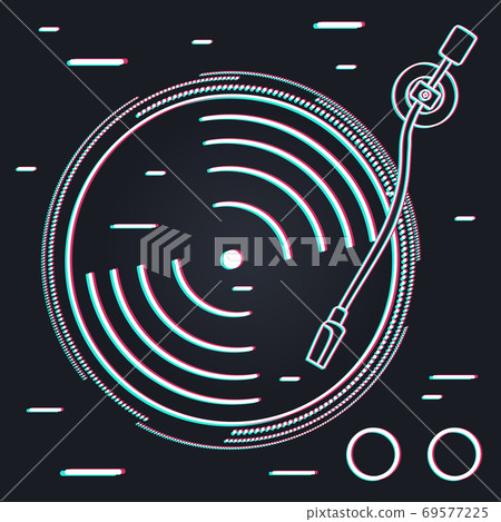 Abstract vinyl music player technology concept - Stock Illustration ...