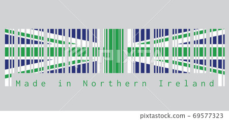Barcode set the color of Northern Ireland flag,... - Stock Illustration ...