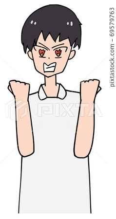 Energetic guts pose nurse doing her best - Stock Illustration [69579763 ...