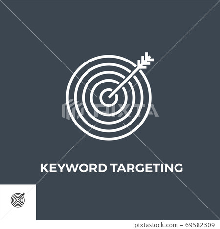 Keyword Targeting Line Icon - Stock Illustration [69582309] - PIXTA