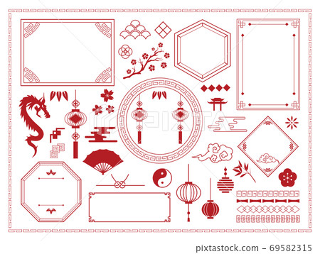 Chinese frame - Stock Illustration [69582315] - PIXTA