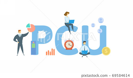 PCU, Peak Concurrent User. Concept with... - Stock Illustration ...