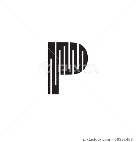 P letter initial logo design - Stock Illustration [69591498] - PIXTA
