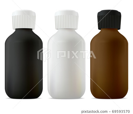 Medicine bottle, screw lid. Medical syrup jar - Stock Illustration ...