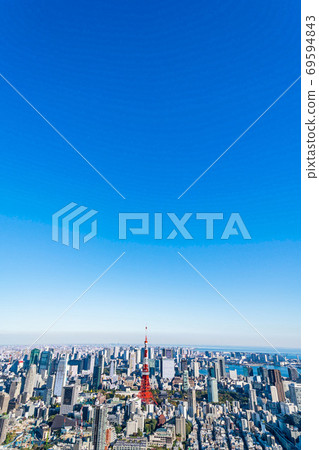[Tokyo] Refreshing and clear cityscape - Stock Illustration [69594843 ...
