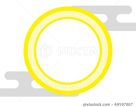 Japanese pattern logo (yellow) - Stock Illustration [69597807] - PIXTA