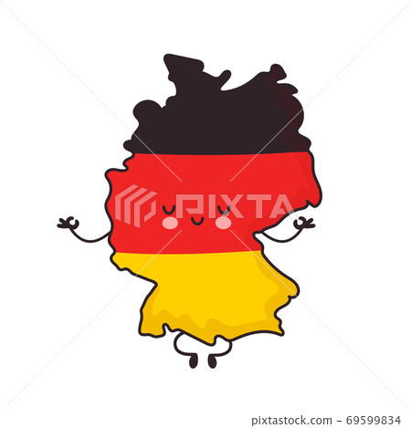 German Flag Memes Cute Happy Funny Germany Map And Flag Character