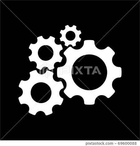 5 Gear or cog vector icon symbolize setting and... - Stock Illustration ...