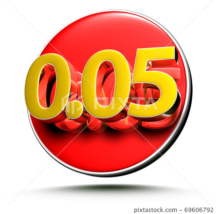number 0.05 3d. - Stock Illustration [69606792] - PIXTA