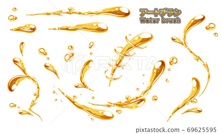 Glittering golden water effect style_art... - Stock Illustration ...