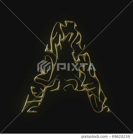 High resolution letter A symbol made of molded... - Stock Illustration ...