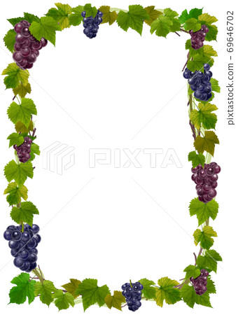 Illustration of a realistic touch grape frame - Stock Illustration ...