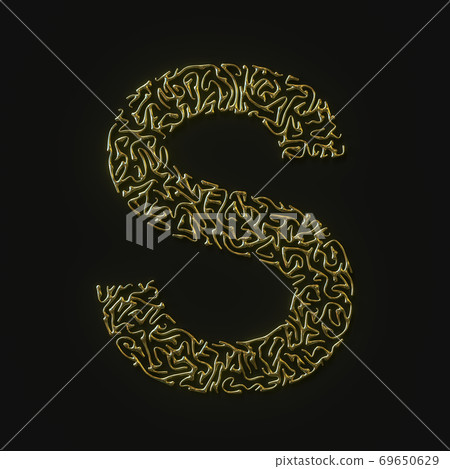 High resolution letter S symbol made of molded... - Stock Illustration ...