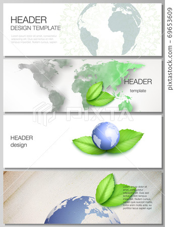 Vector layout of headers, banner design... - Stock Illustration ...