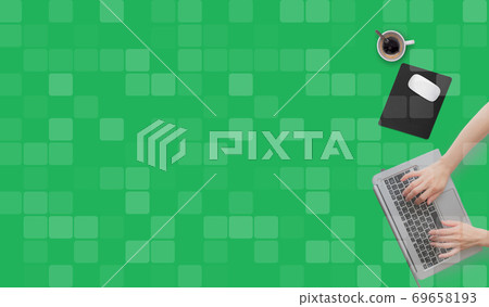 Telework image background material - Stock Illustration [69658193] - PIXTA