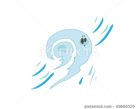 Typhoon simple cute deformed character - Stock Illustration [69660520 ...