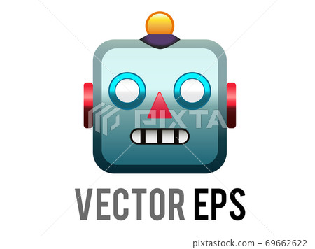 The isolated vector head of classic vintage tin... - Stock Illustration ...