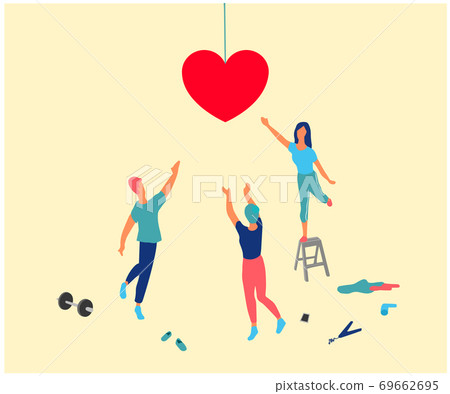 People seeking likes on social media - Stock Illustration [69662695 ...