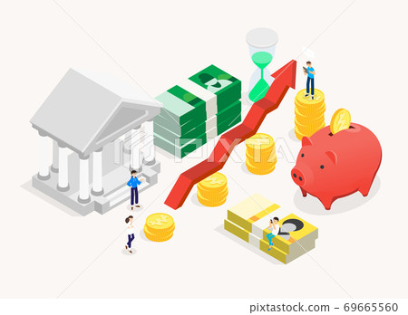 Financial life concept, Finance investment and... - Stock Illustration ...