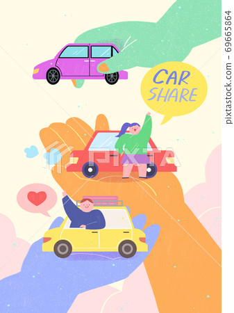 Sharing economy and smart consumption concept... - Stock Illustration ...