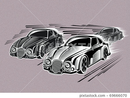 A high speeding concept in hand-drawn... - Stock Illustration [69666070 ...