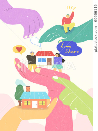 Sharing economy and smart consumption concept...-插圖素材 [69666116] - PIXTA圖庫