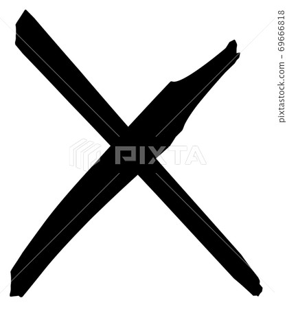 Black cross mark - Stock Illustration [69666818] - PIXTA