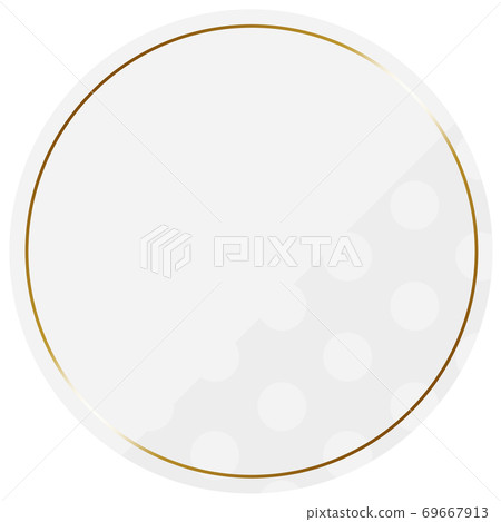 Circular frame White & Gold with polka dots on... - Stock Illustration ...