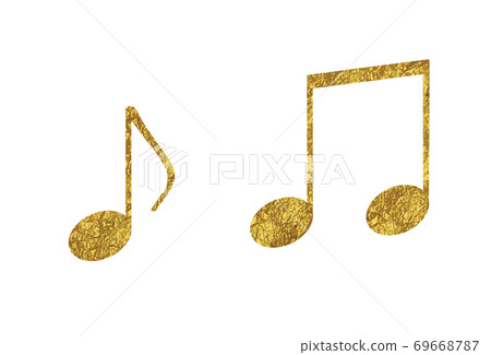 Golden musical note illustration - Stock Illustration [69668787] - PIXTA