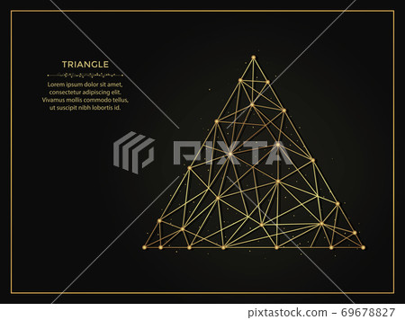 Triangle or delta golden abstract illustration... - Stock Illustration ...