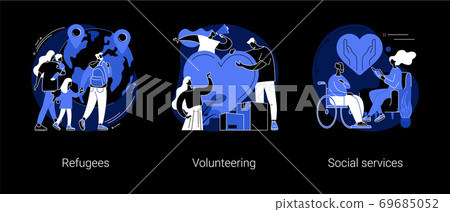 Help people abstract concept vector illustrations. - Stock Illustration ...