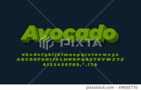 green avocado text effect design - Stock Illustration [69688730] - PIXTA