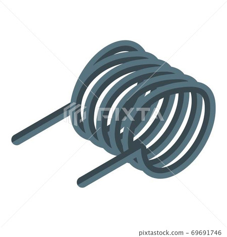 Jump coil icon, isometric style - Stock Illustration [69691746] - PIXTA
