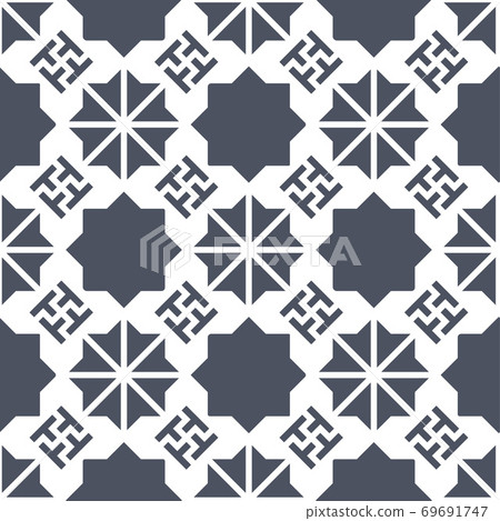 Grey geometric vector pattern. Seamless... - Stock Illustration ...