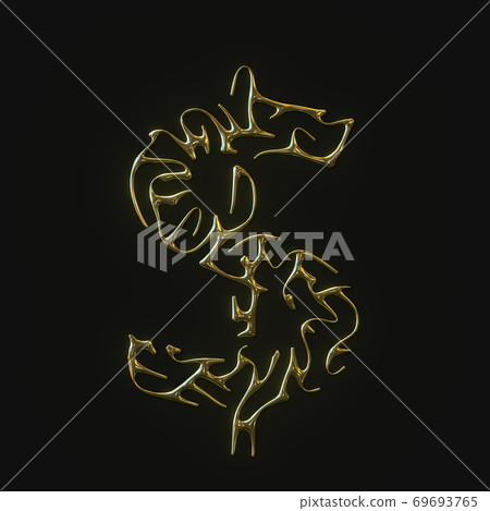 High resolution dollar sign made of molded... - Stock Illustration ...