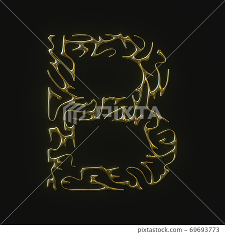 High resolution letter B symbol made of molded... - Stock Illustration ...